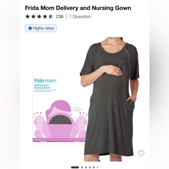 Frida Mom | Dresses | Frida Mom Delivery And Nursing Gown | Poshmark